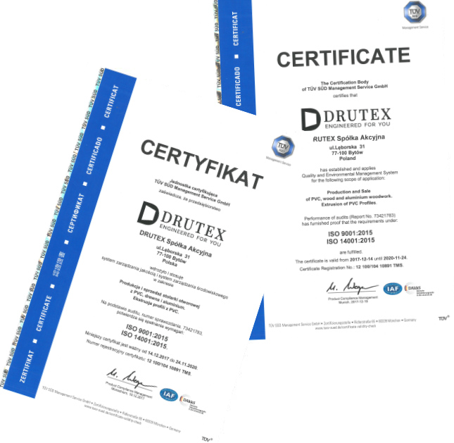 Drutex S.A. - Jakość ISO